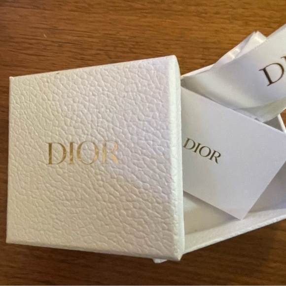 Dior | Other | Dior Textured White Box With Gold Logo | Poshmark